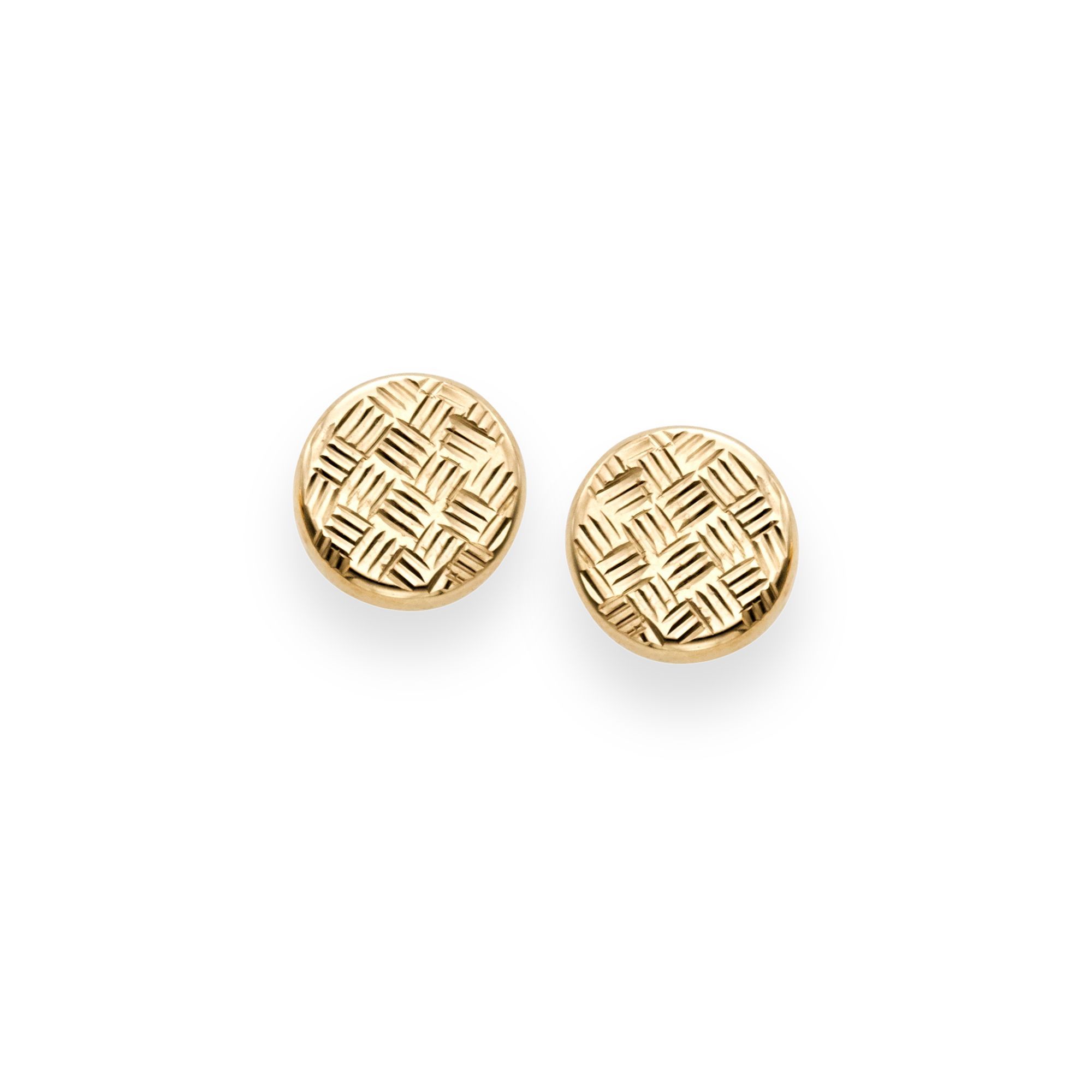 Textured Button Stud Earrings in 14kt Yellow Gold – Bailey's Fine Jewelry
