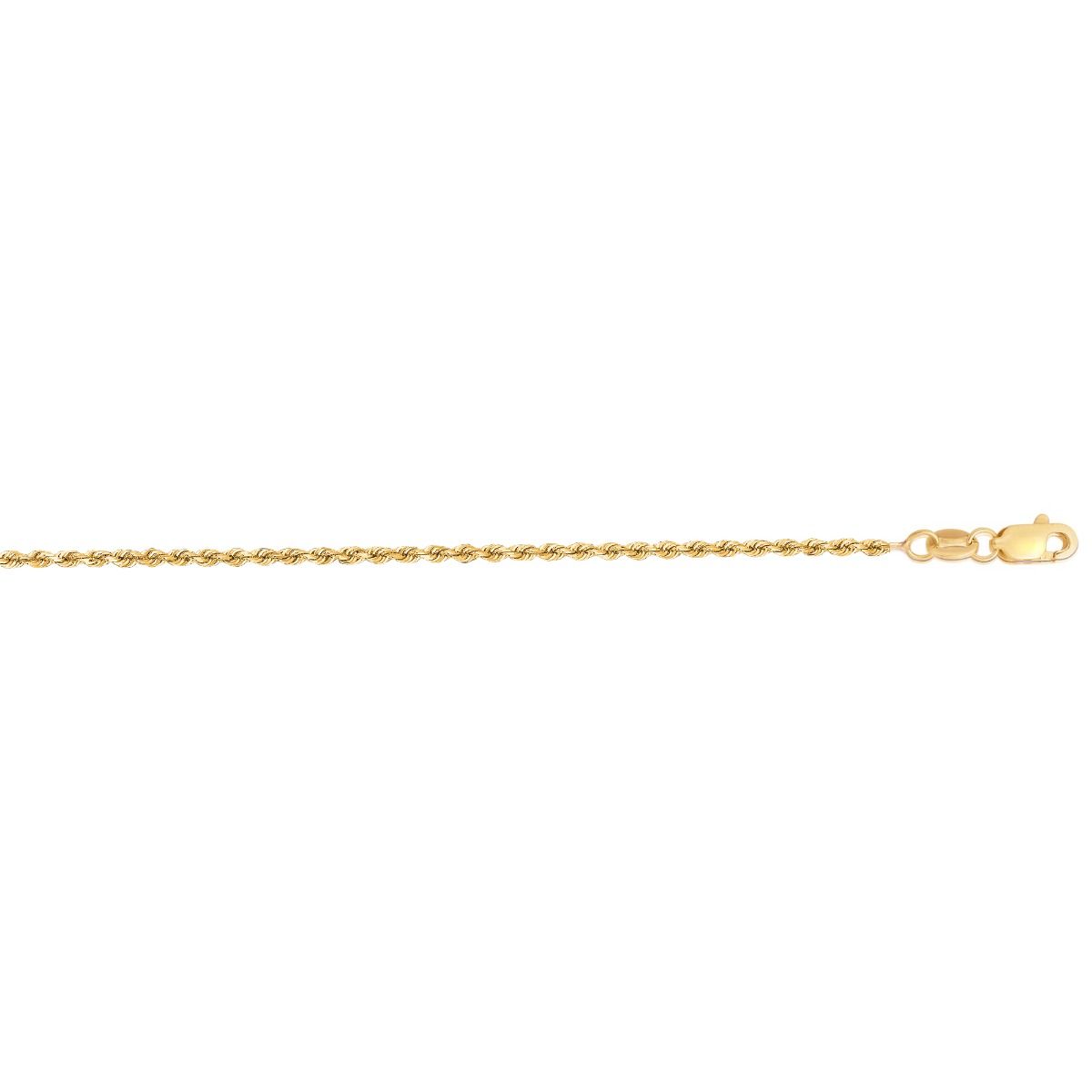 14K Gold 1.25mm Diamond Cut Rope Chain – Bailey's Fine Jewelry