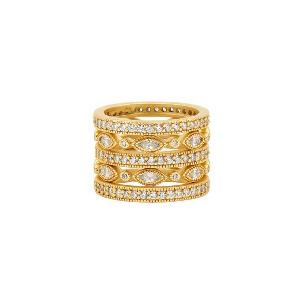 Freida Rothman Signature Classic Marquise Eternity 5-Stack Ring ...