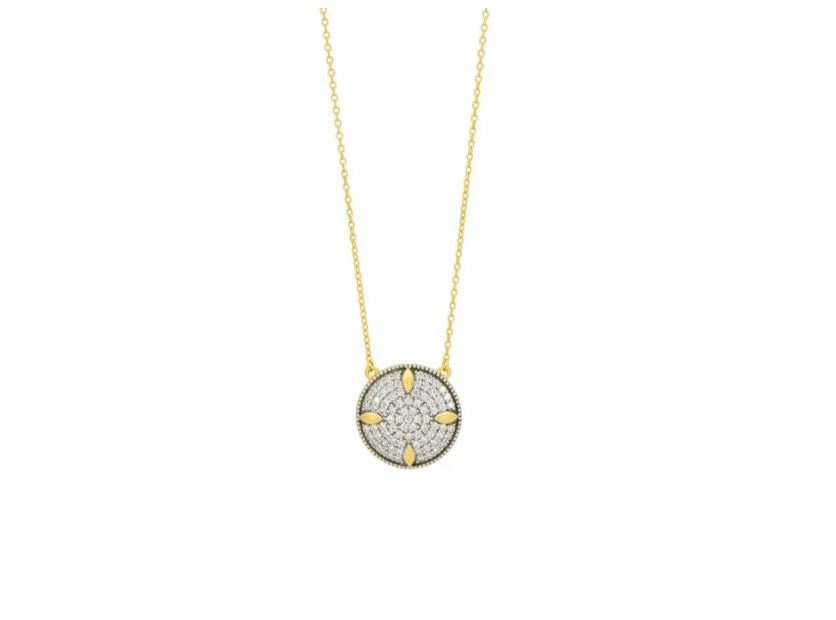Freida Rothman Petals and Pave Small Pendant Necklace – Bailey's Fine ...