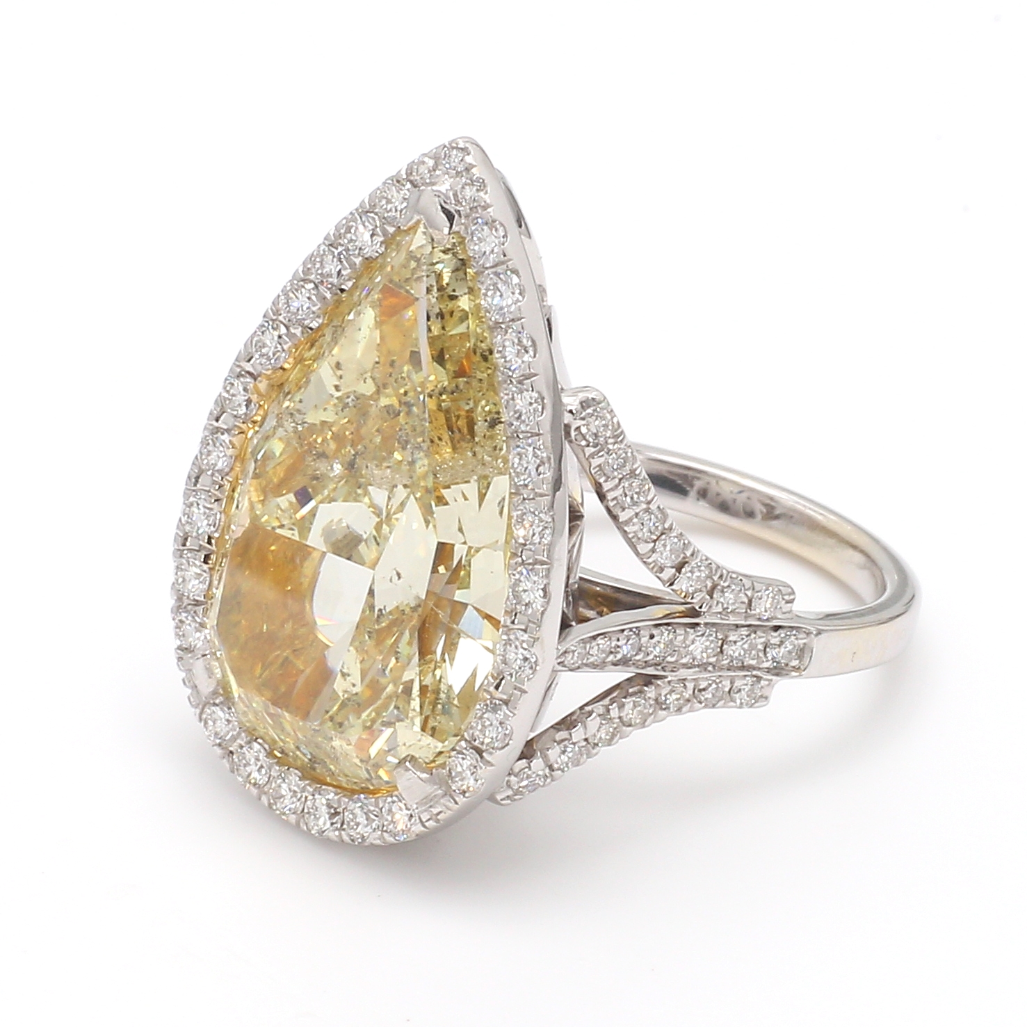 Fancy Yellow Pear Cut Diamond Engagement Ring – Bailey's Fine Jewelry