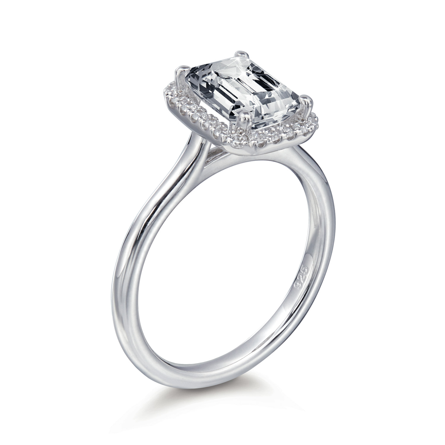 Frida Emerald Halo Engagement Ring – Bailey's Fine Jewelry