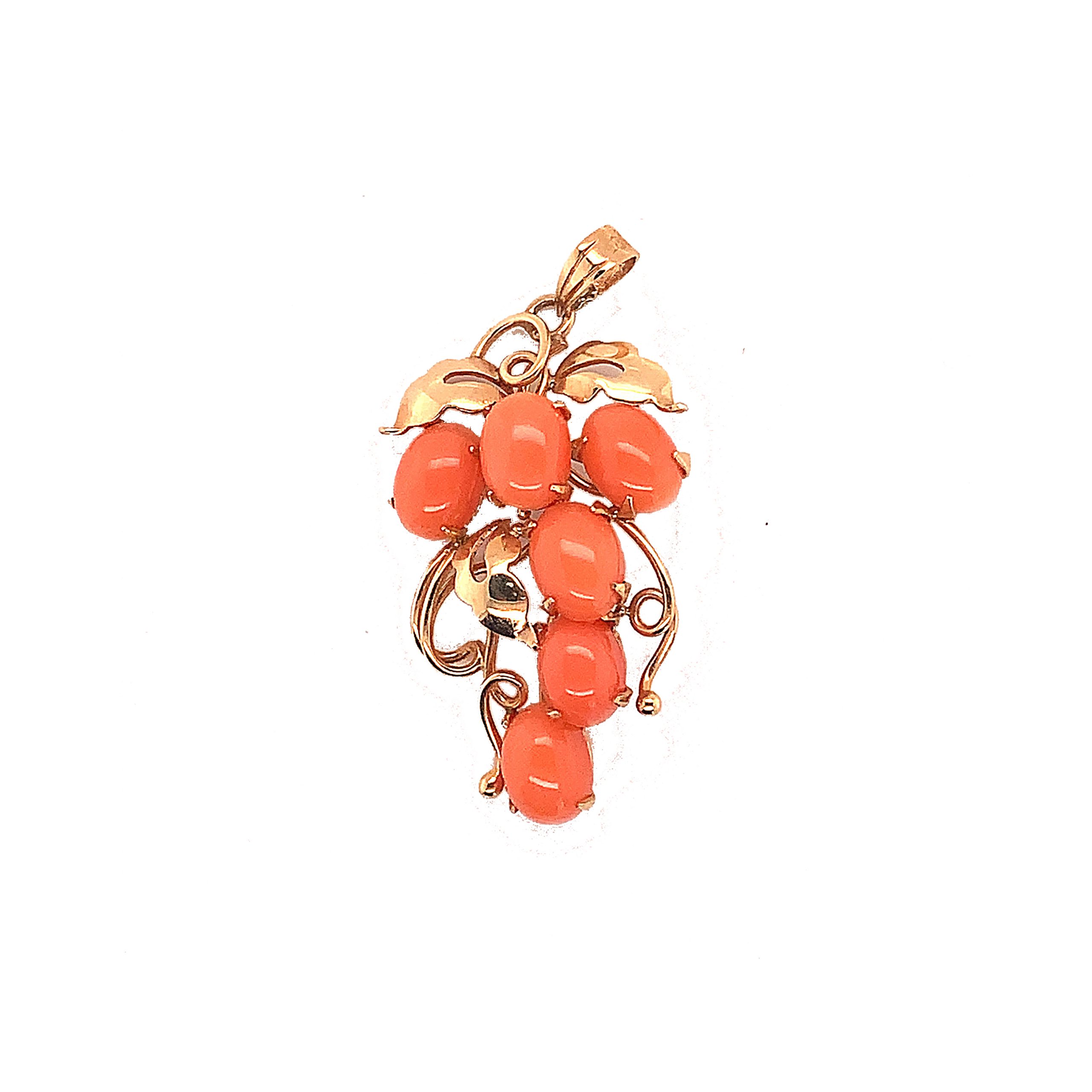 Bailey’s Estate Vintage Coral Grapes Bunch Pendant – Bailey's Fine Jewelry