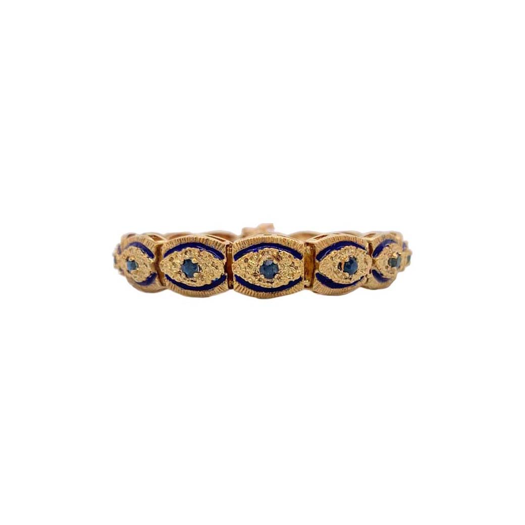 Bailey’s Estate Sapphire and Enamel Bracelet – Bailey's Fine Jewelry