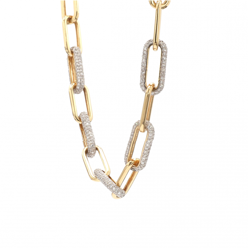 Pave Diamond Link Necklace – Bailey's Fine Jewelry