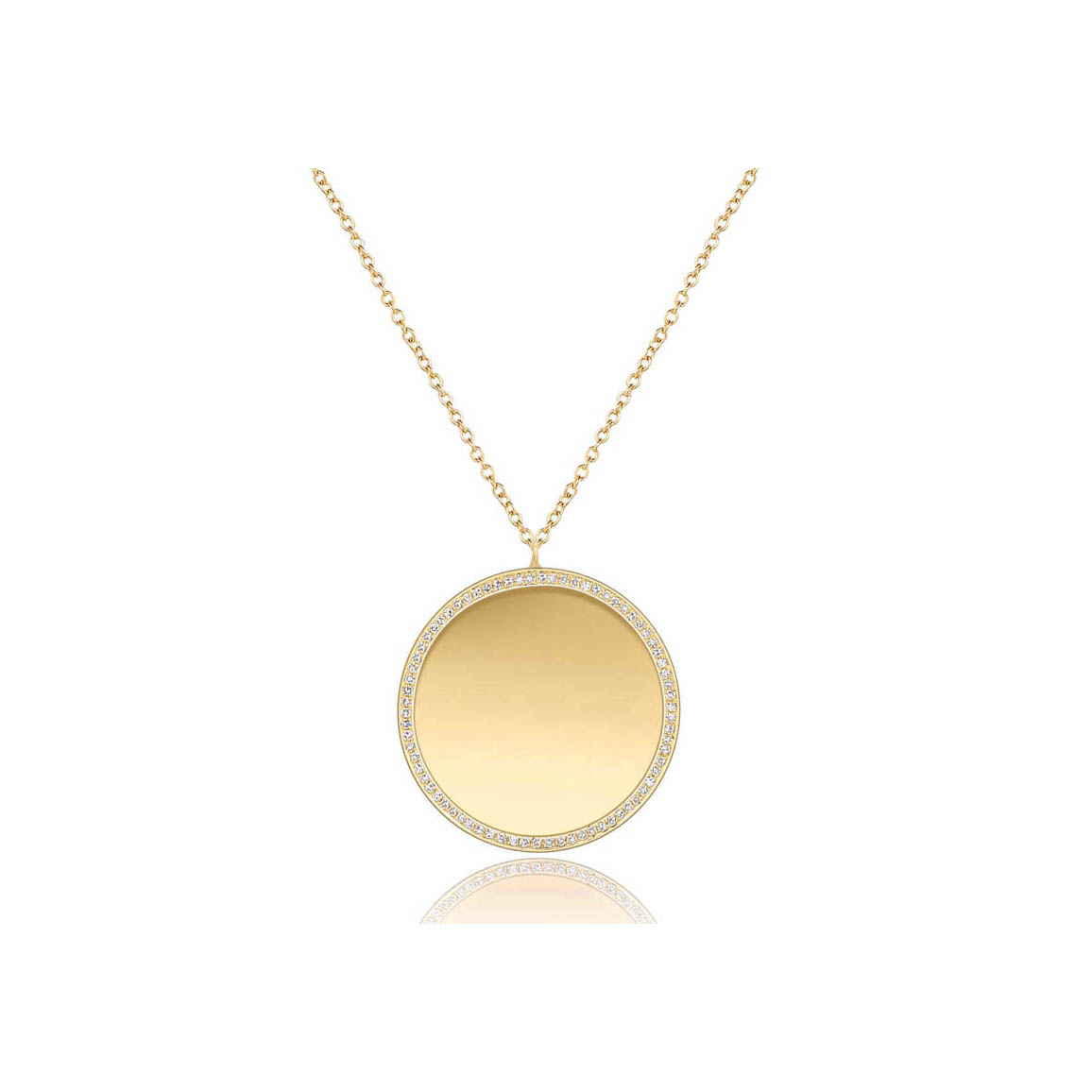 Diamond Edge Disc Pendant Necklace – Bailey's Fine Jewelry