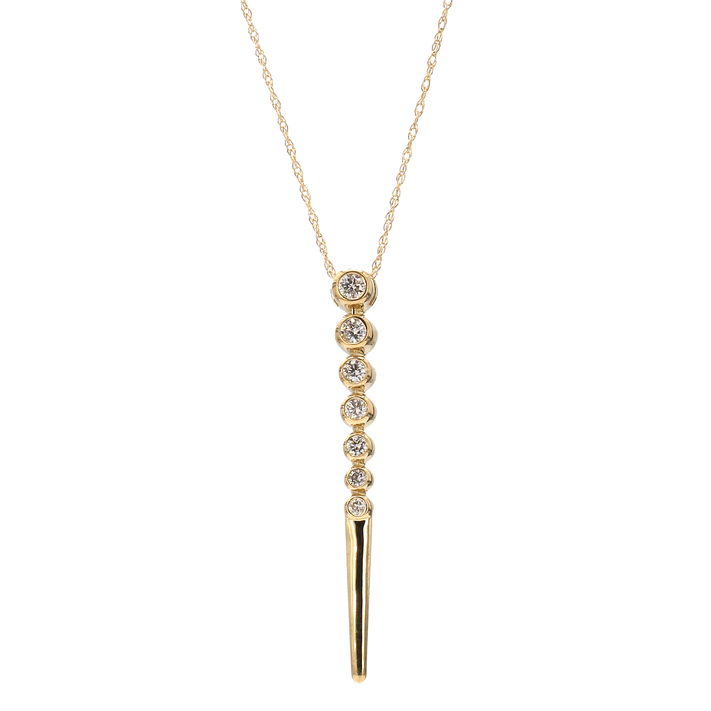 Graduated Diamond Line Pendant Necklace – Bailey's Fine Jewelry