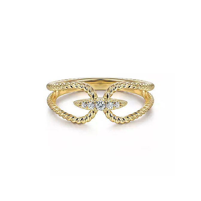 Twisted Rope with Pave Diamond Connector Ring – Bailey's Fine Jewelry