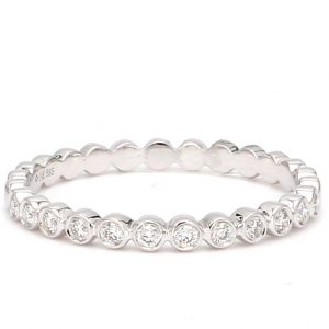 Bezel Set Diamond Band Ring – Bailey's Fine Jewelry