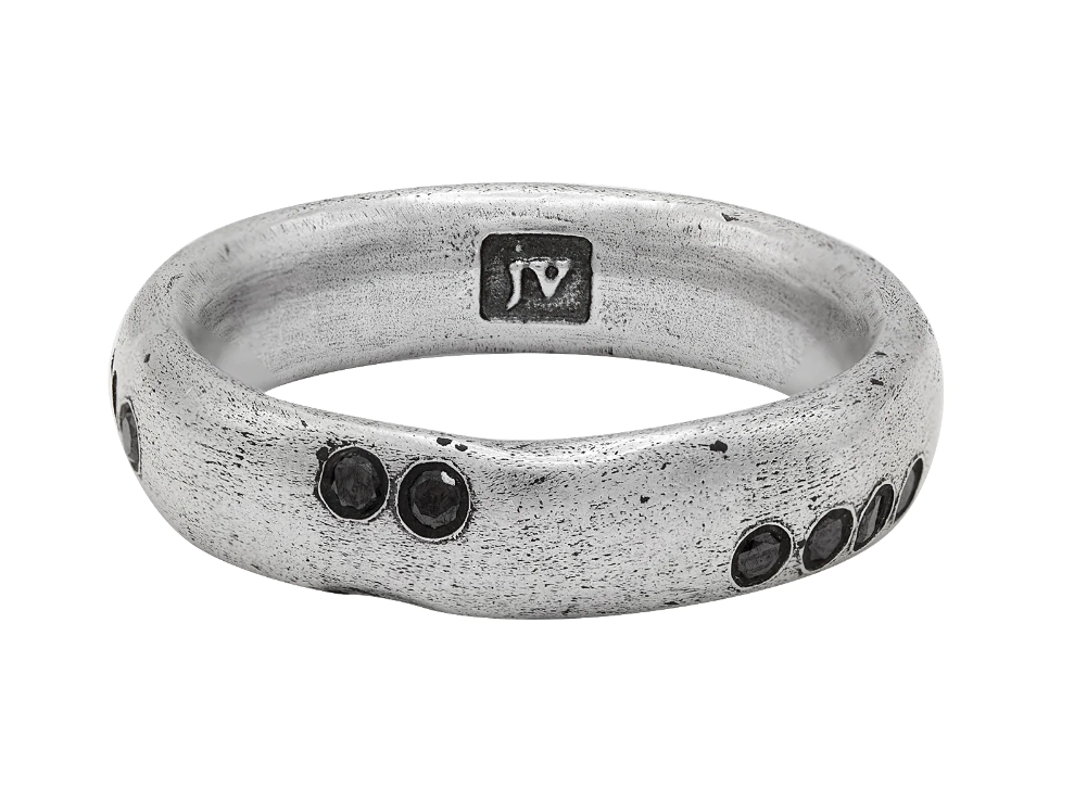 John Varvatos Stardust Black Diamond Silver Band Ring – Bailey's Fine ...