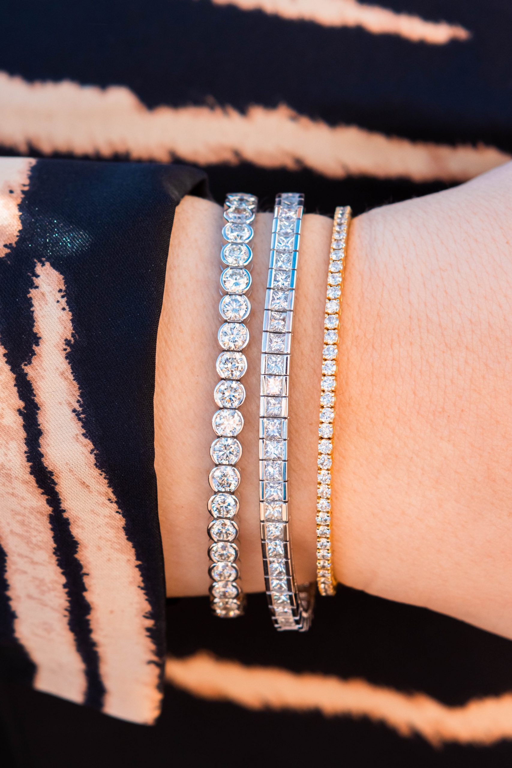 12.30CT Bezel Set Diamond Bracelet – Bailey's Fine Jewelry