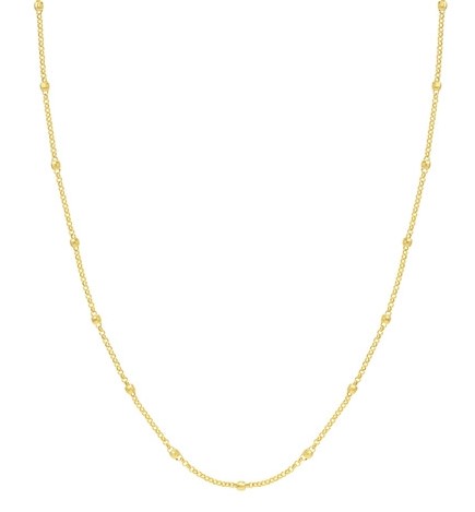 14K Gold Shimmering Bead Stationed Necklace – Bailey's Fine Jewelry